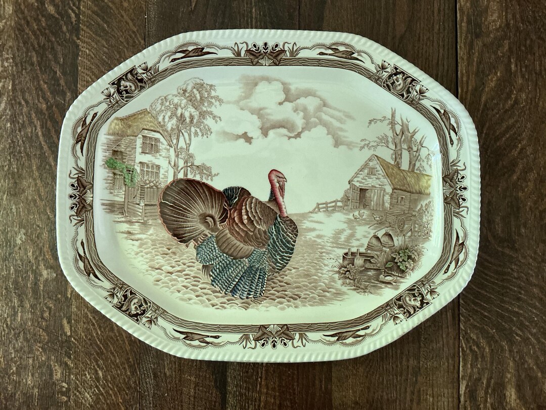 Johnson Bros BARNYARD KING Large Turkey PLATTER 20 1/4" X 16 1/8 ...