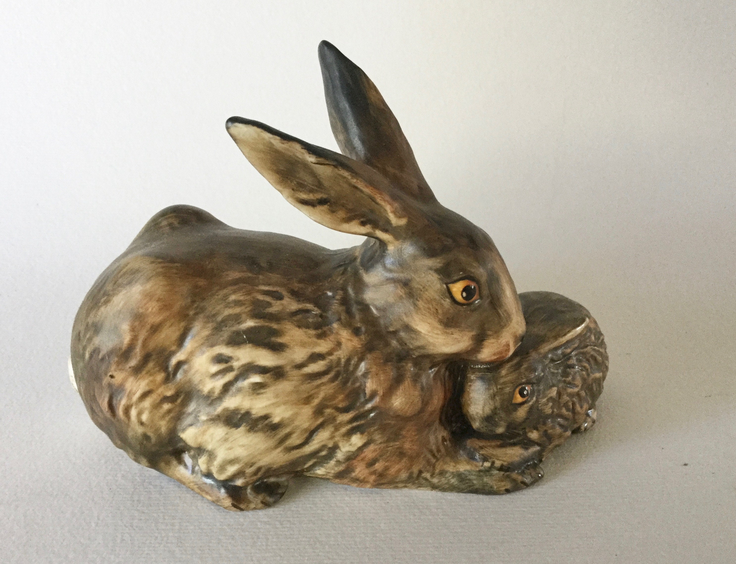 GOEBEL W. Germany RABBIT W/ Baby Pottery Figurine 34 301 1975 - Etsy