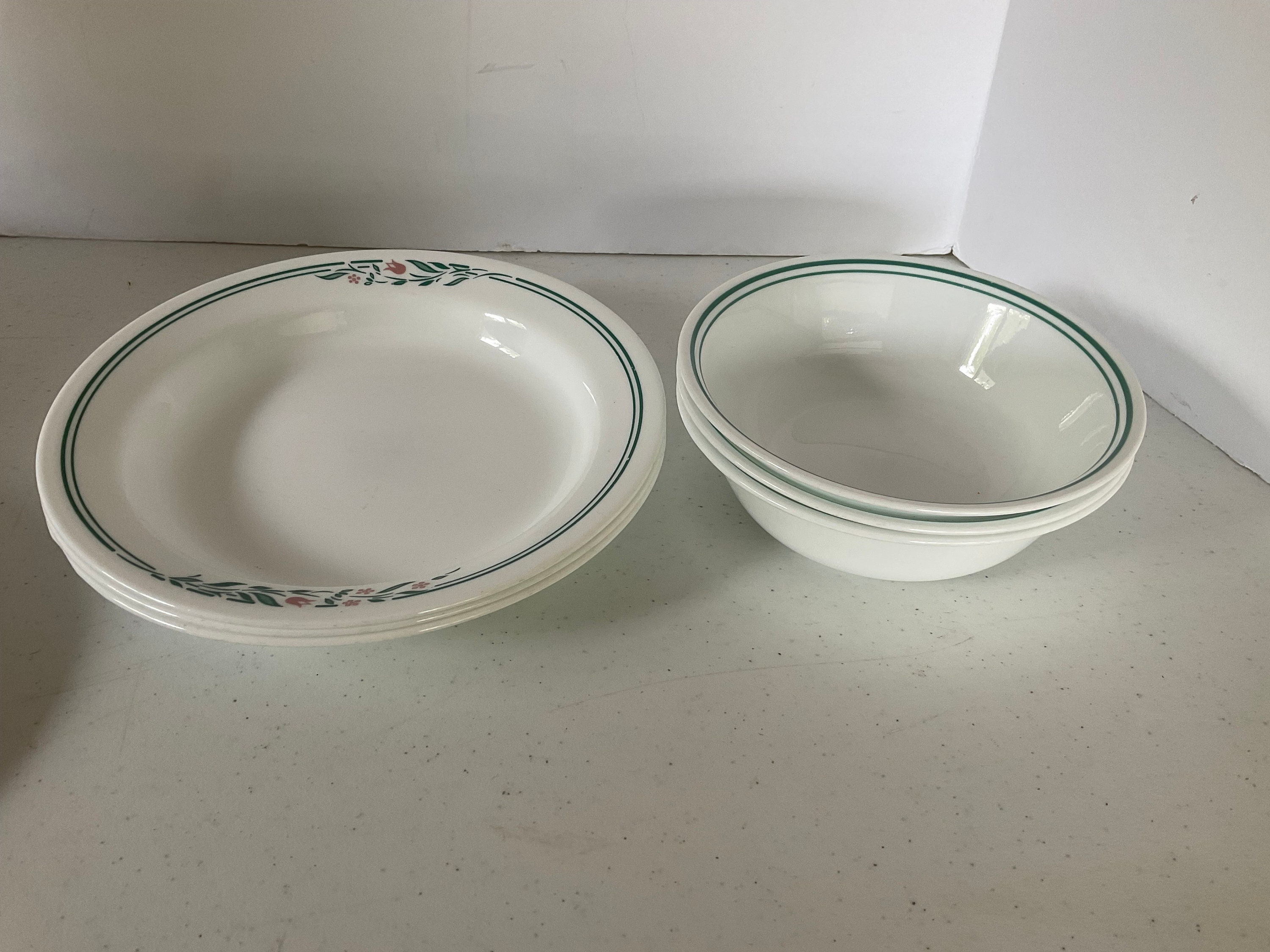 17 Pc Corelle ROSEMARIE Pink Tulip Lot Set Plates Bowls - Etsy