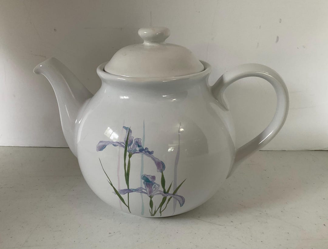 Corelle Coordinates Stoneware SHADOW IRIS 4 Cup TEAPOT & Lid Exc - Etsy