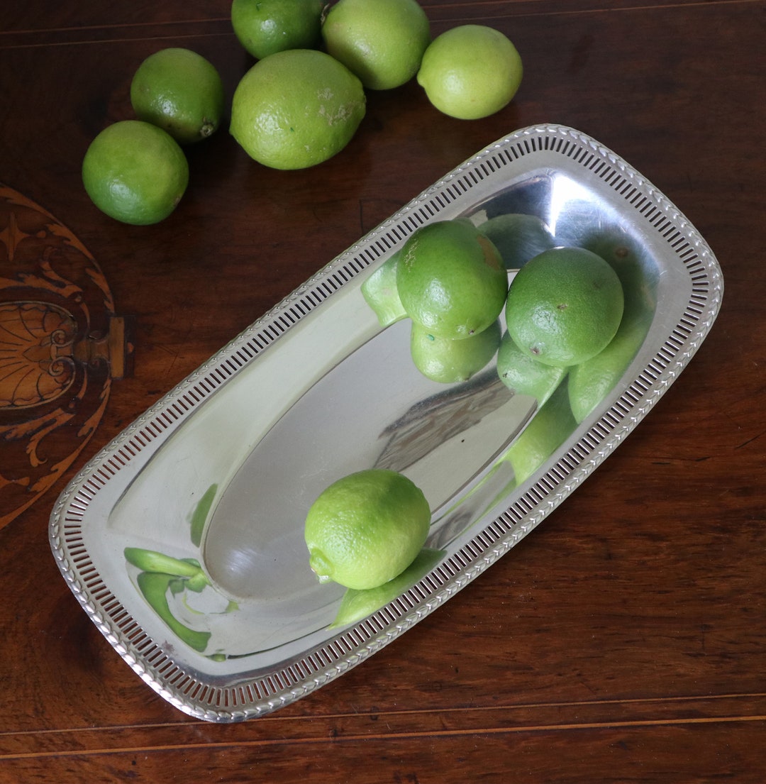 Vintage Long Silver Plate Dish/plate/tray, English - Etsy