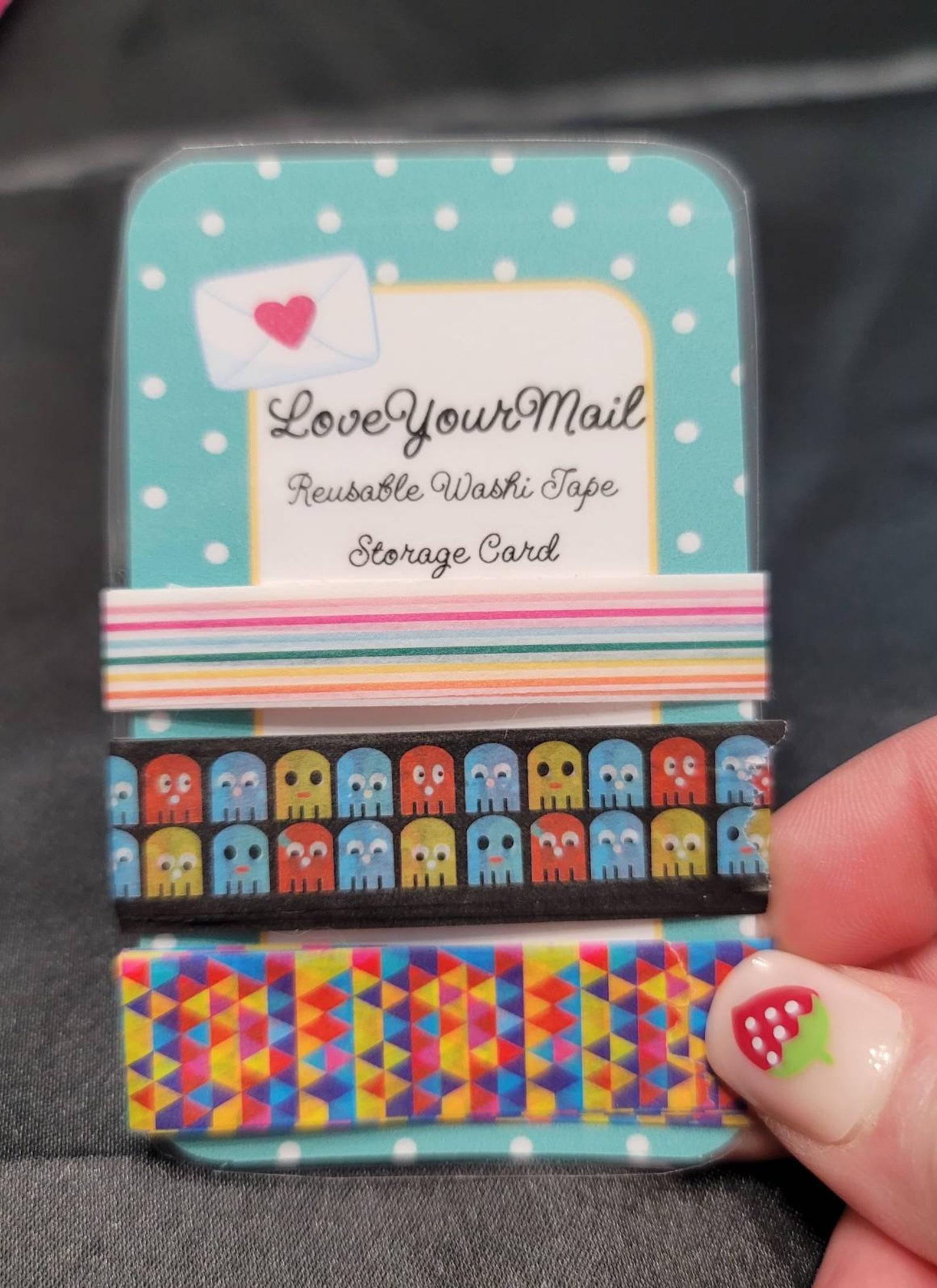 Set of 3 24" Washi Tape Samples on Laminated Reusable Card - 6' Total ...