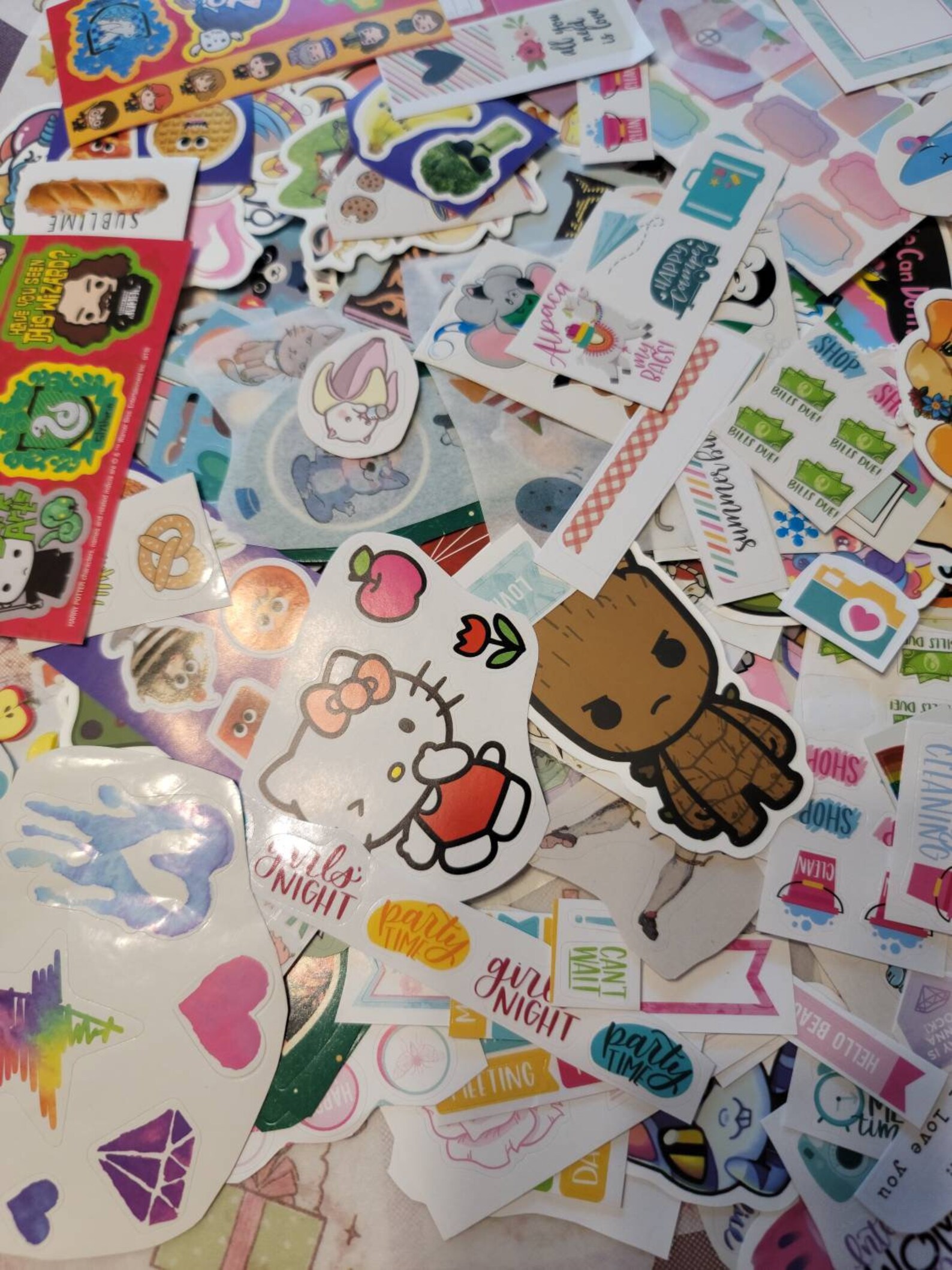 Random Sticker Grab Bag 50/100/150/250 Random Stickers Die Cuts Flakes ...