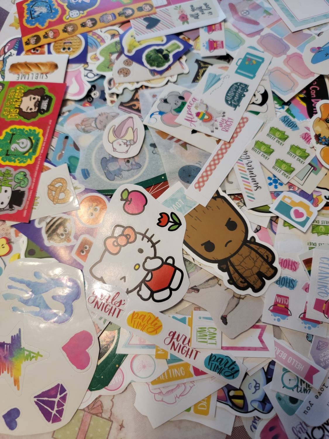 Random Sticker Grab Bag 50/100/150/250 Random Stickers Die Cuts Flakes ...