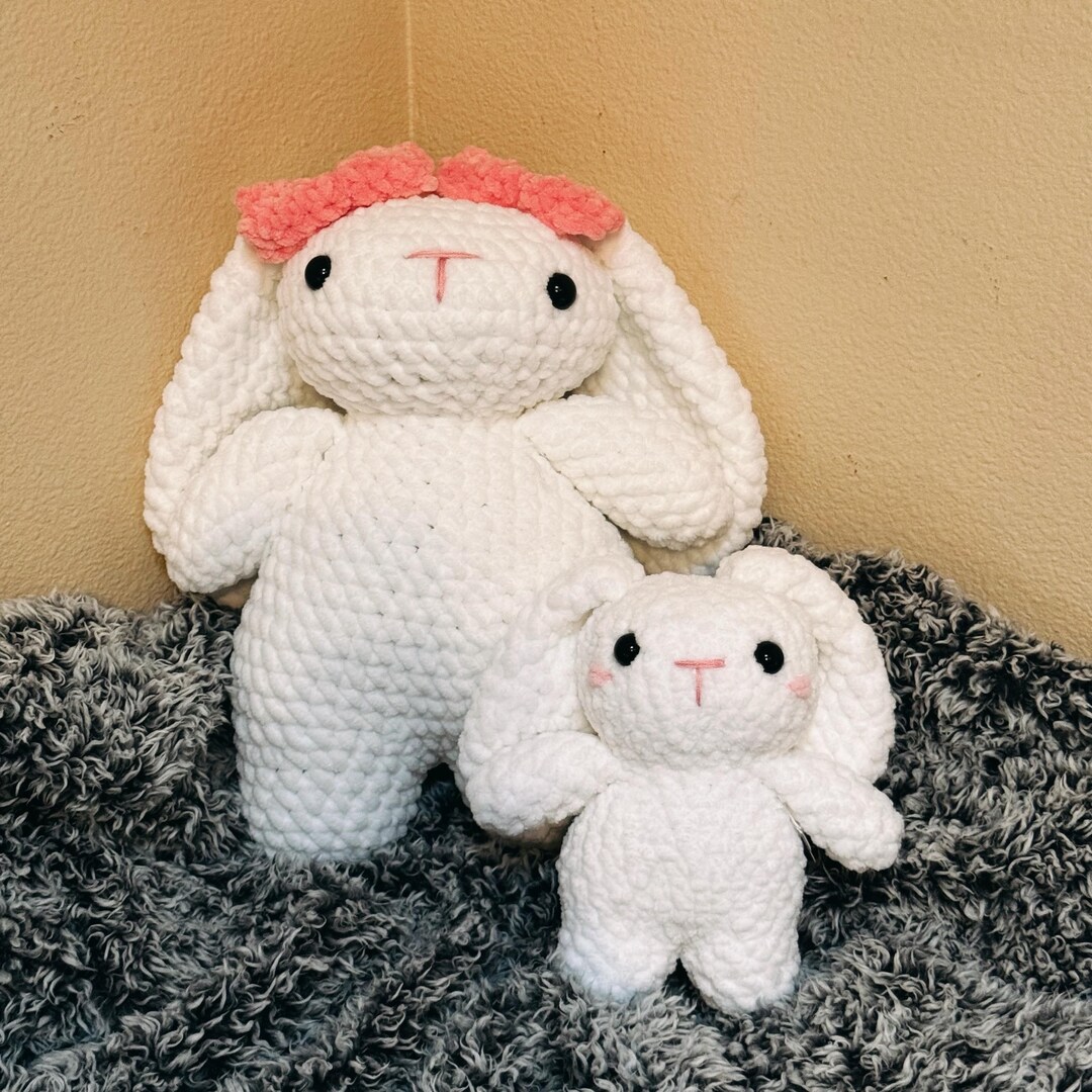 Bunny Stuffie Bunny Mini Bunny Crochet Plushie Amigurumi Handmade - Etsy