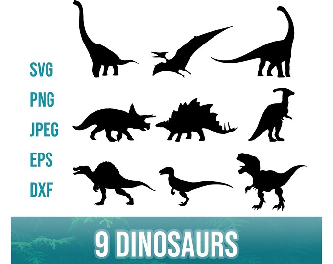 Dinosaur SVG Bundle, Dinosaur Bundle, Dinosaur Clip Art, T-REX Svg ...