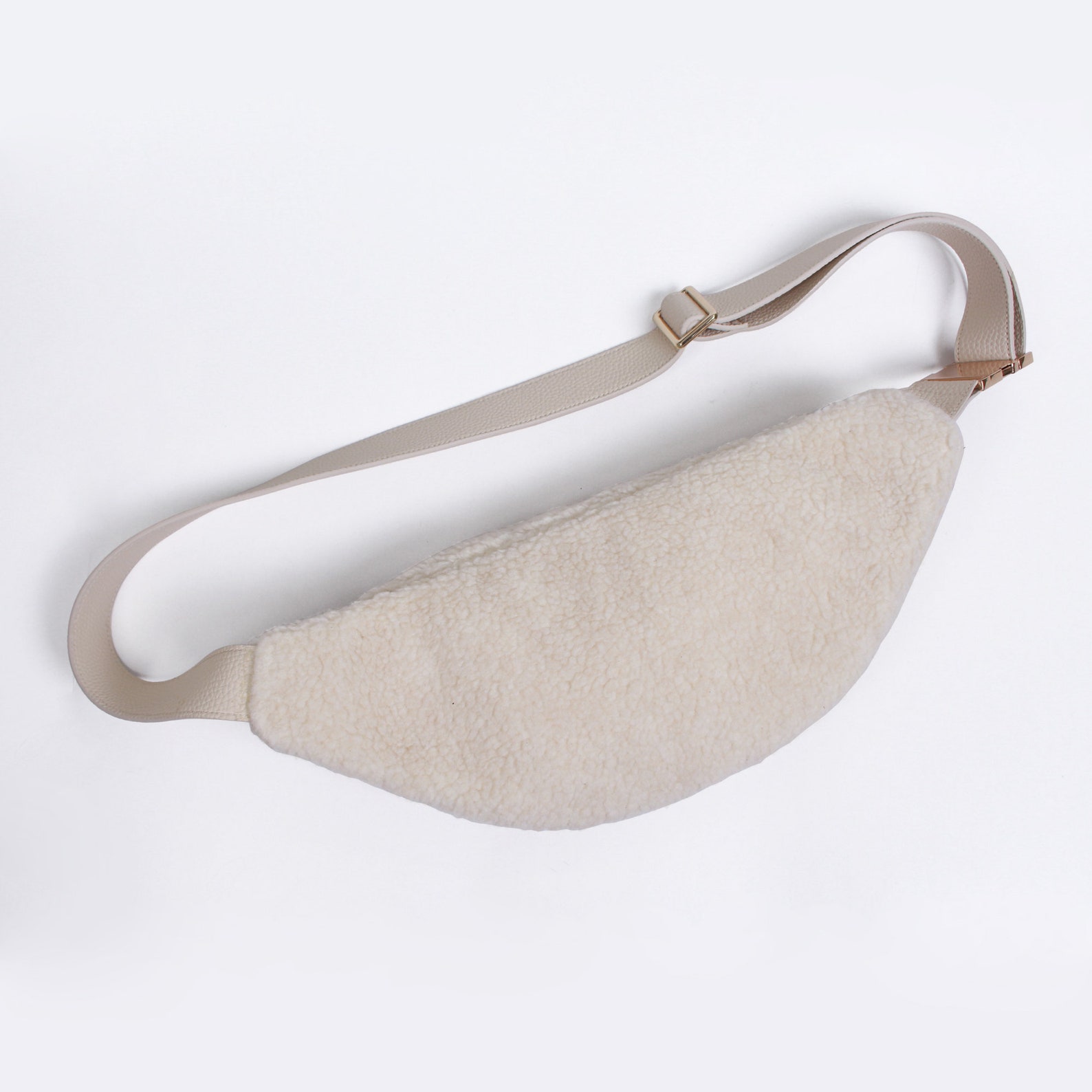 Miim Fuzzy Ivory Fanny Pack Eco Friendly Etsy