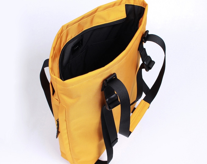 Deuce / Convertible Tote Bag / Backpack / Mustard - Etsy