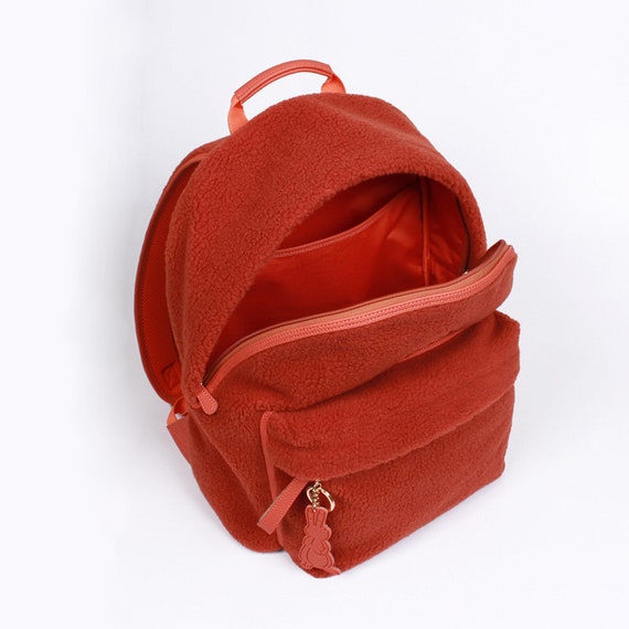 miim mild brick fuzzy ivory backpack - Gem