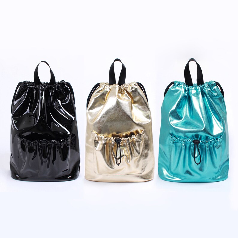 Metals / Shiny Drawstring Bag - Etsy