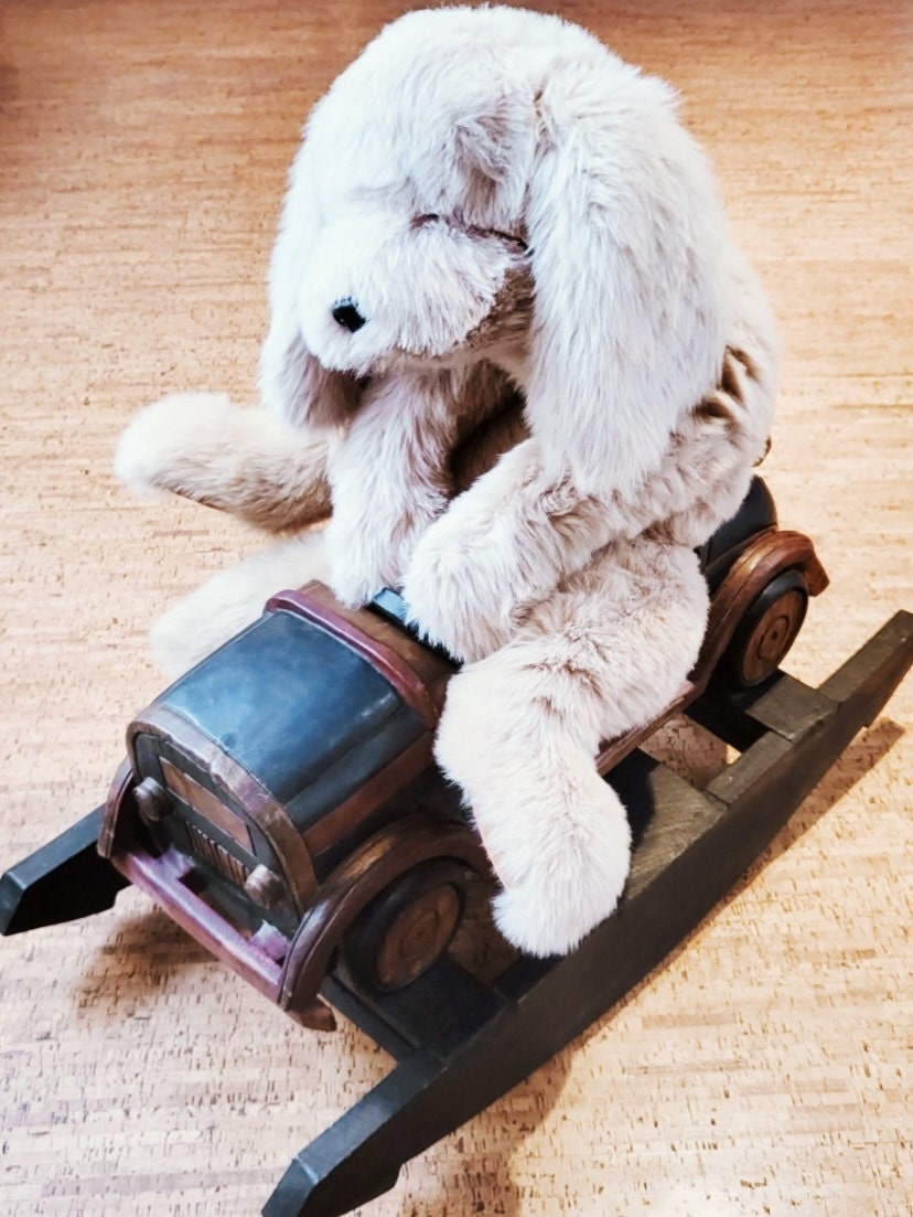 Fine and Rare Carved Wooden Rocking Car - Etsy