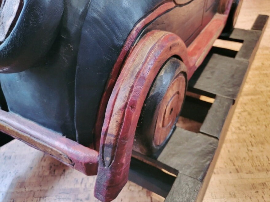 Fine and Rare Carved Wooden Rocking Car - Etsy