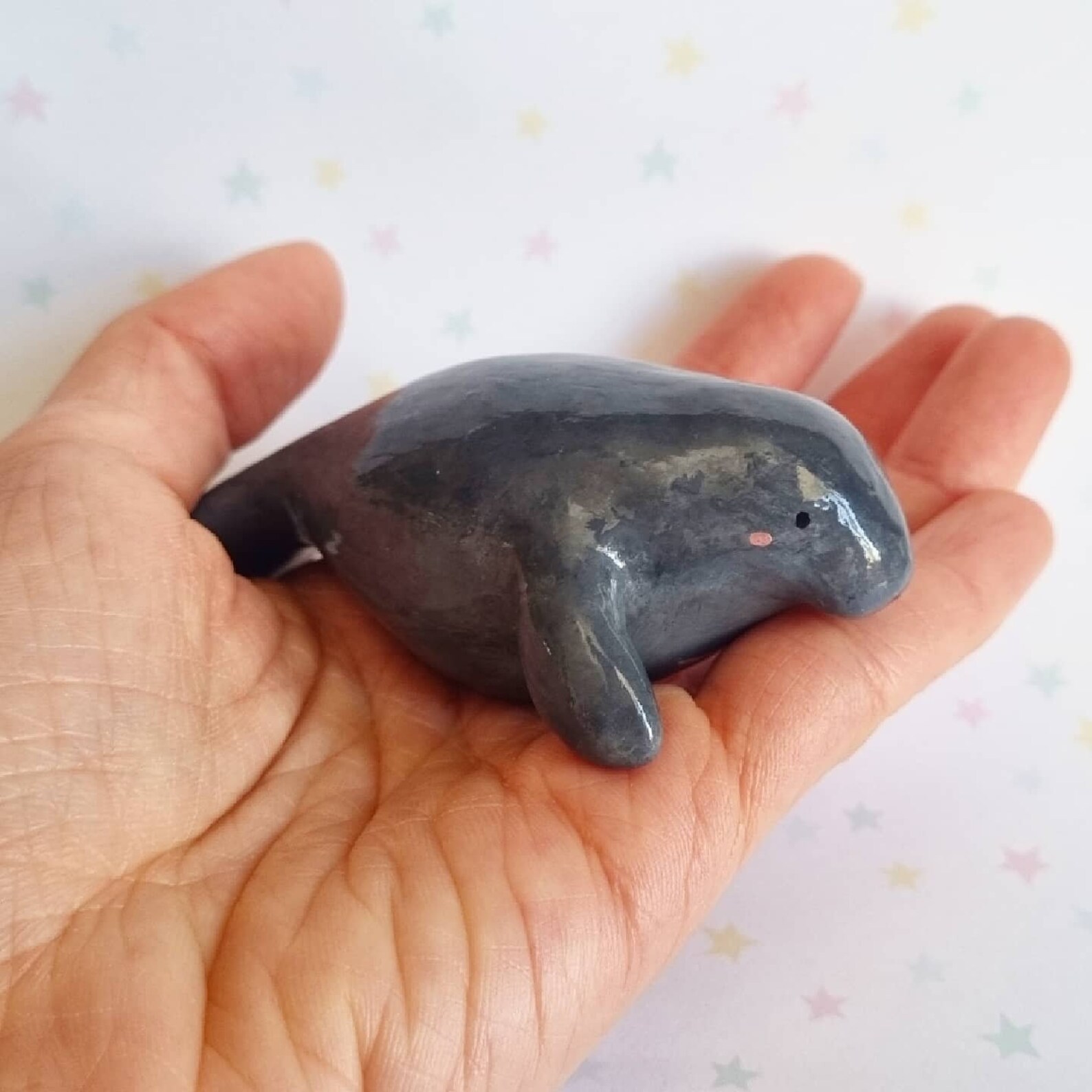 Handmade Manatee Sea Cow Polymer Clay Figure Hand crafted | Etsy