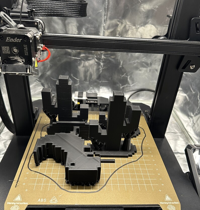 Google Chrome Dinosaur T-rex A 3D Printed Model With Cactus Background ...