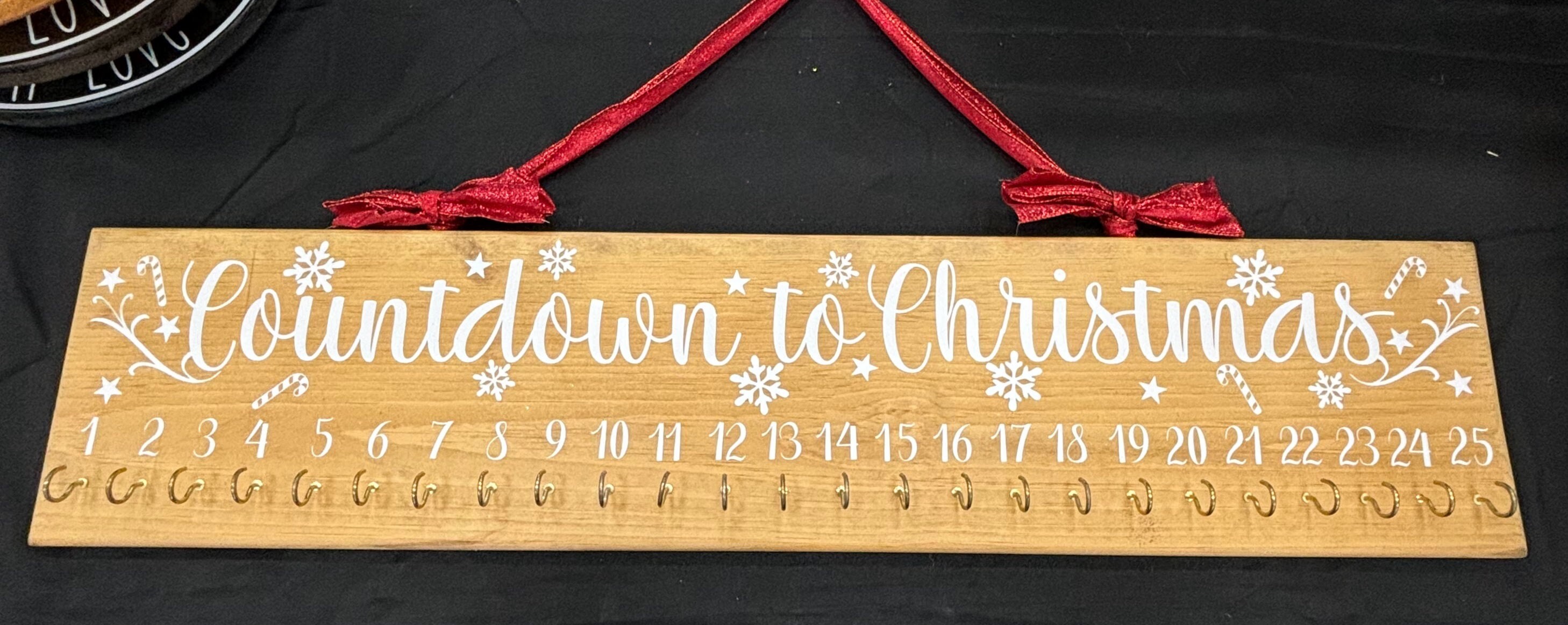 Countdown to Christmas Advent Calendar, Wood Decor, Christmas Decor - Etsy