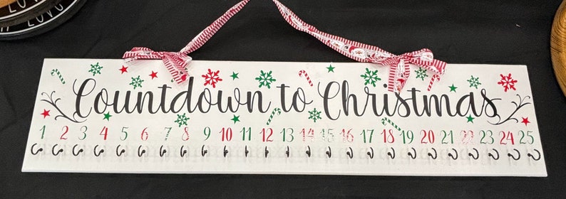 Countdown to Christmas Advent Calendar, Wood Decor, Christmas Decor - Etsy