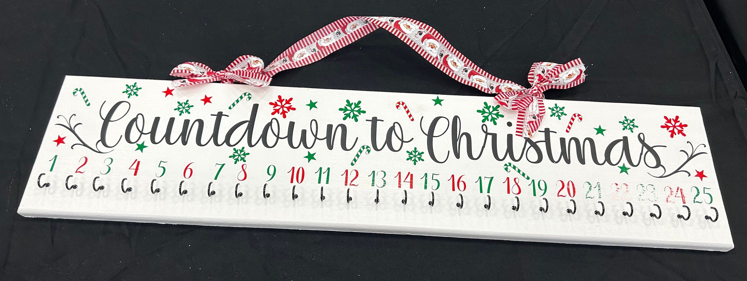 Countdown to Christmas Advent Calendar Wood Decor - Etsy