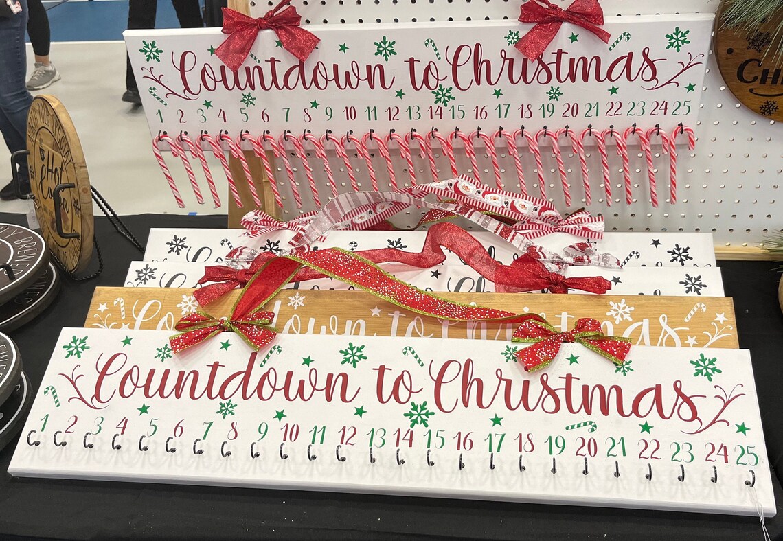 Countdown to Christmas Advent Calendar Wood Decor - Etsy