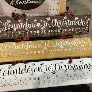 Countdown to Christmas Advent Calendar Wood Decor - Etsy