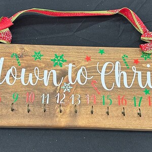 Countdown to Christmas Advent Calendar Wood Decor - Etsy