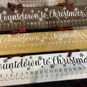 Countdown to Christmas Advent Calendar Wood Decor - Etsy