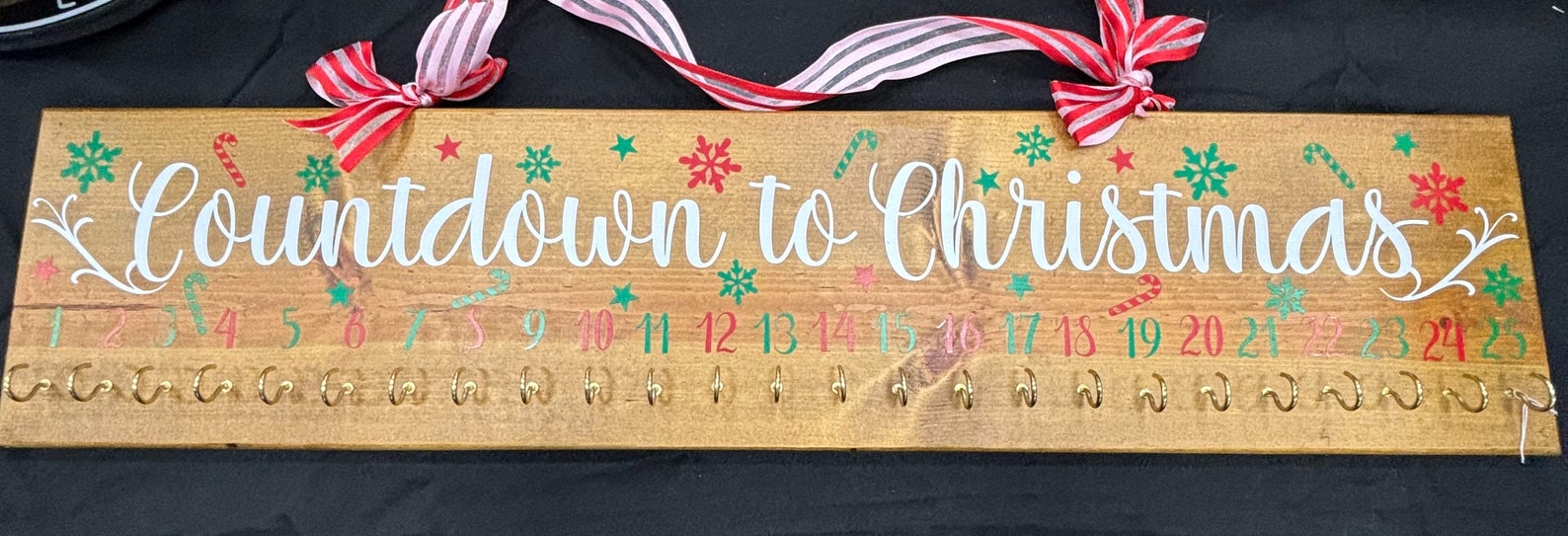 Countdown to Christmas Advent Calendar, Wood Decor, Christmas Decor - Etsy