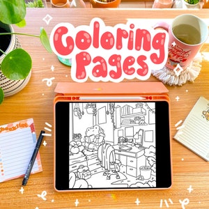 Lofi Buddies Coloring Pages - Etsy