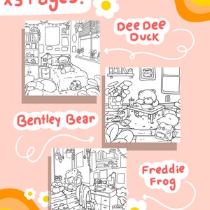 Lofi Buddies Coloring Pages - Etsy