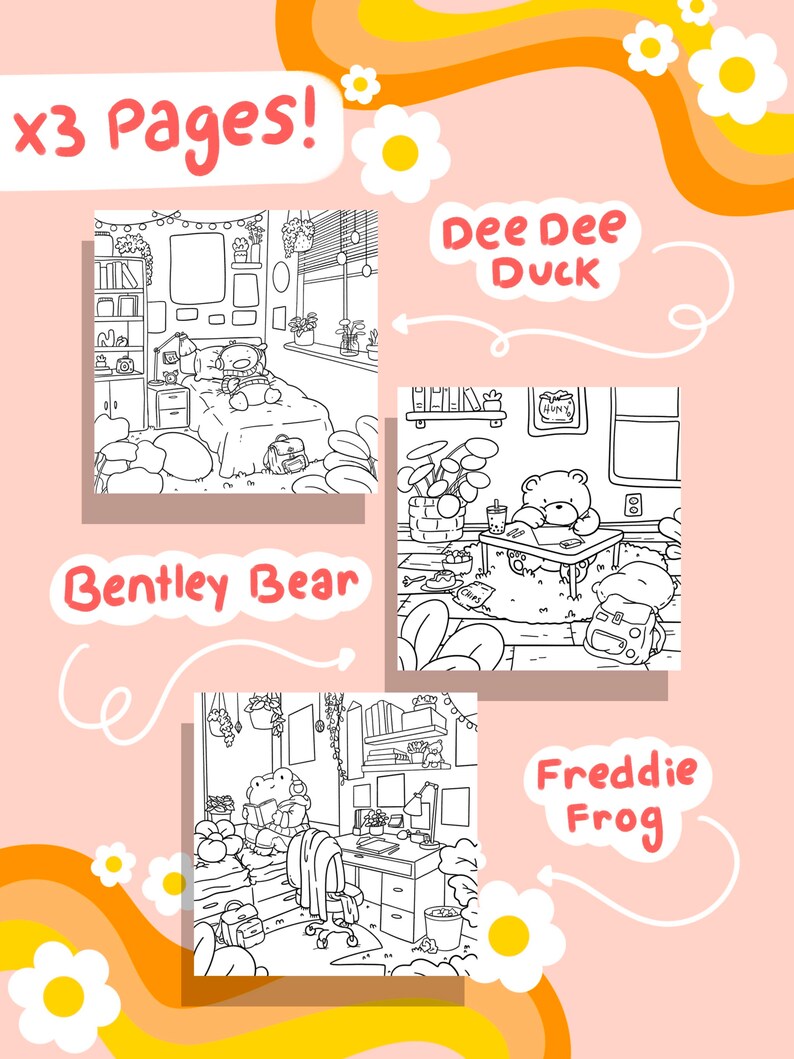 Lofi Buddies Coloring Pages - Etsy