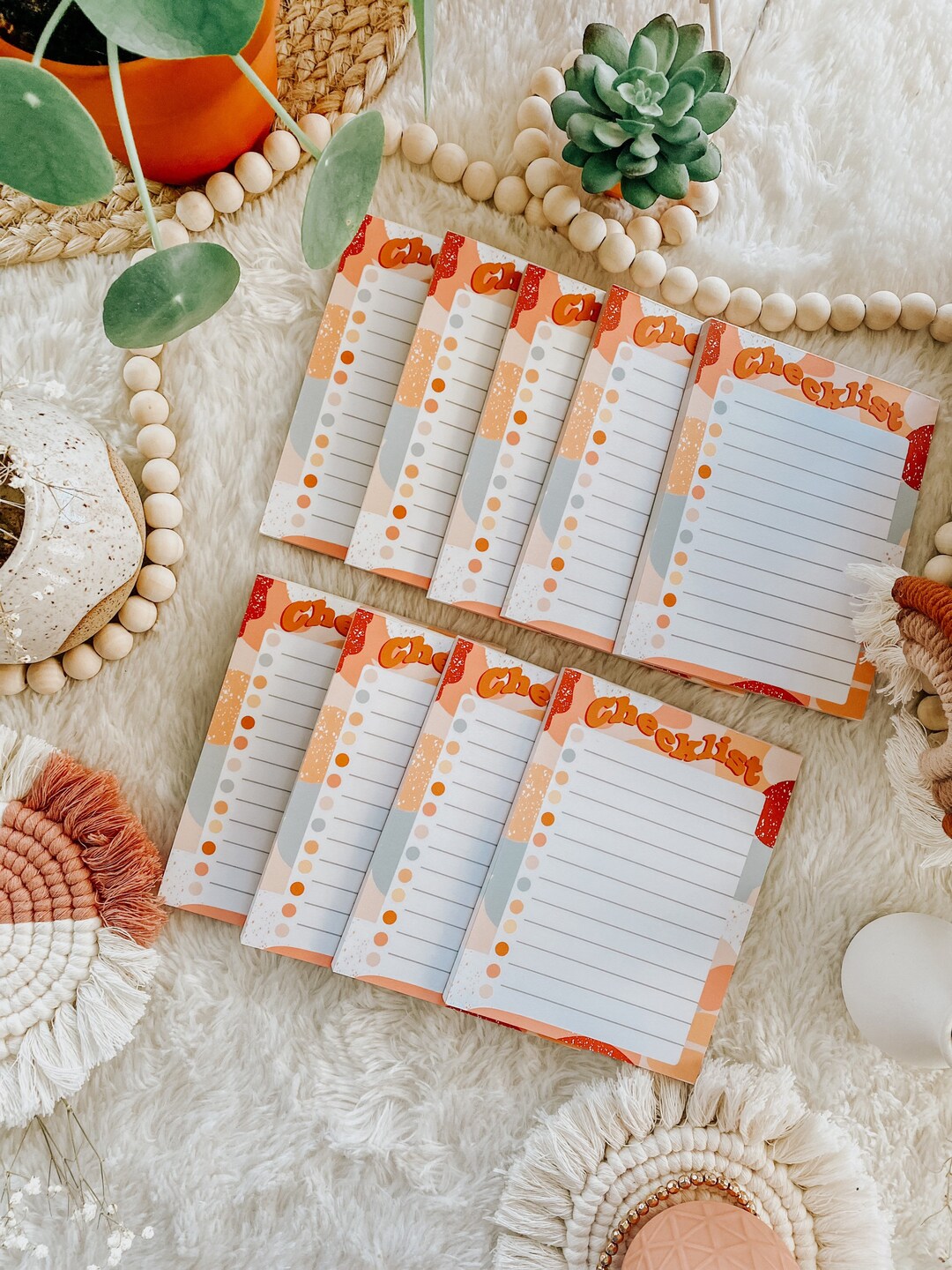Boho Checklist Notepad - Etsy