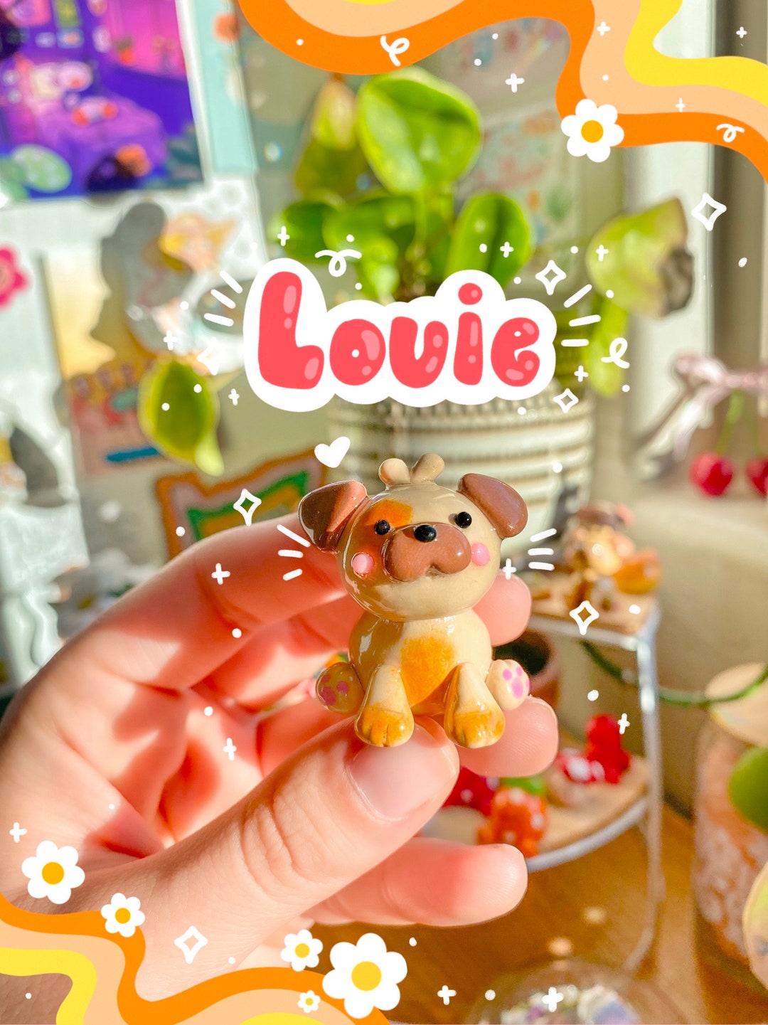 Clay Puppy Figurine - Etsy