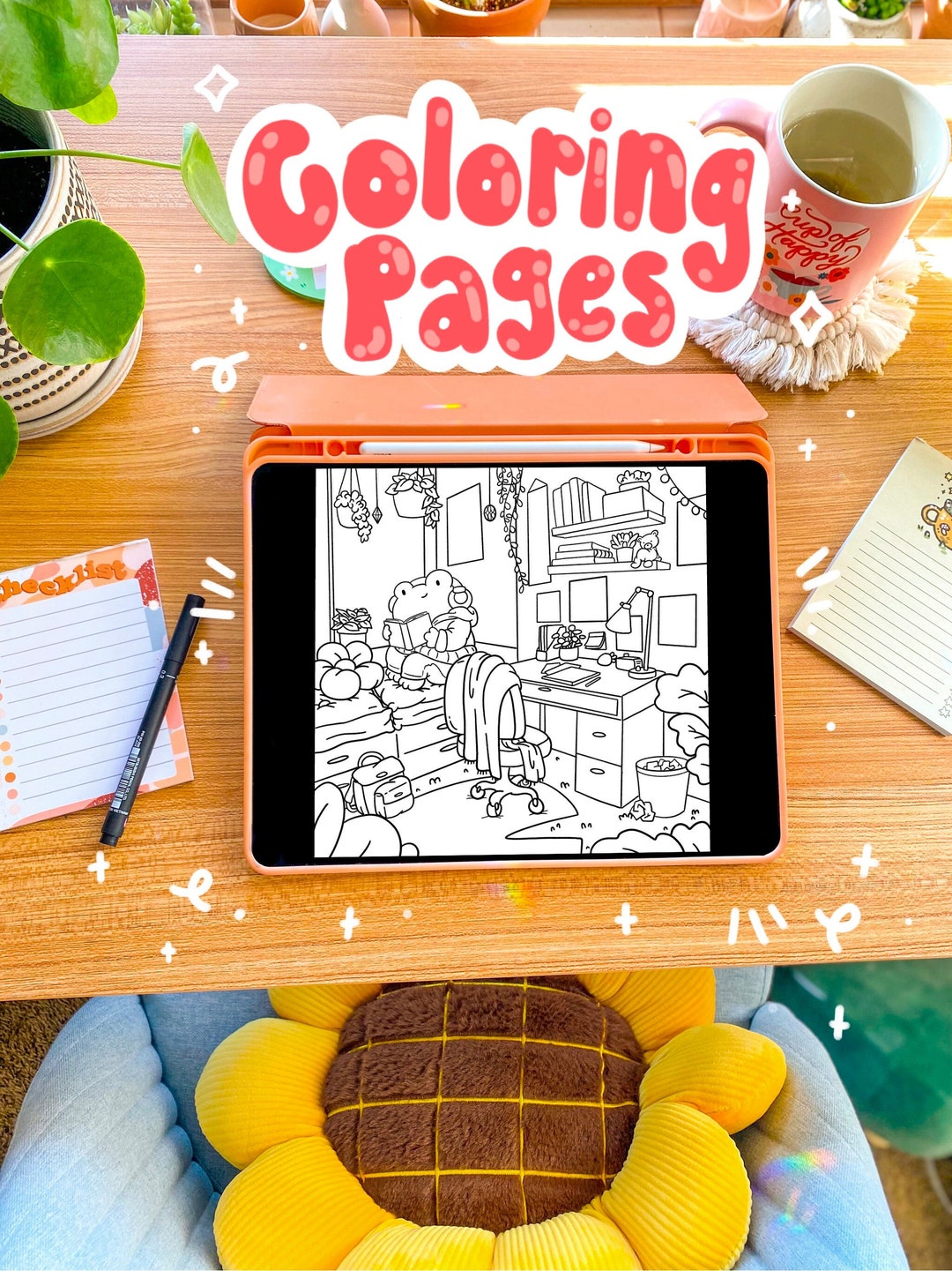 Lofi Buddies Coloring Pages - Etsy