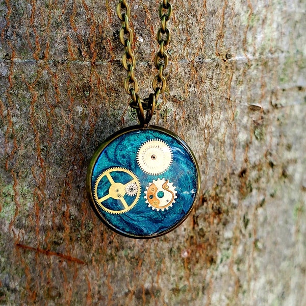 Clockwork Necklace - Etsy