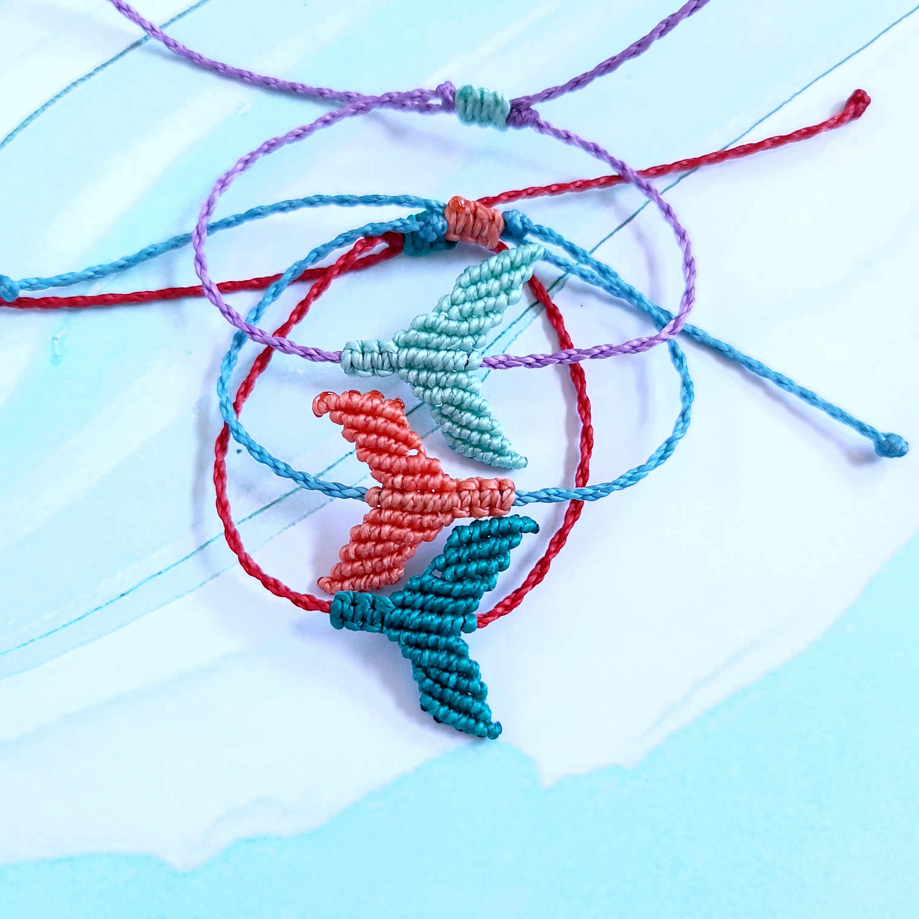 Macramé Mermaid Tail Custom Waterproof Adjustable Bracelet - Etsy