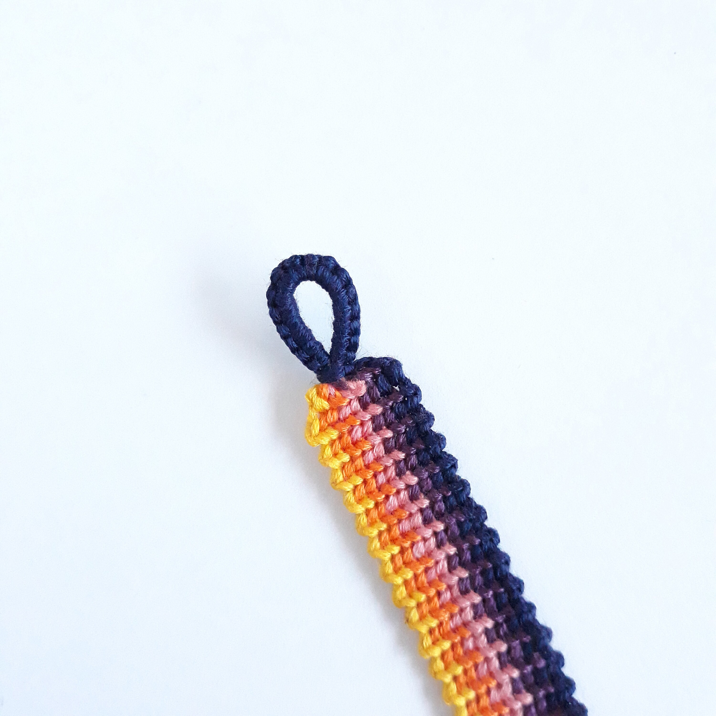 Sunset Colors Knitted-like Friendship Bracelet - Etsy