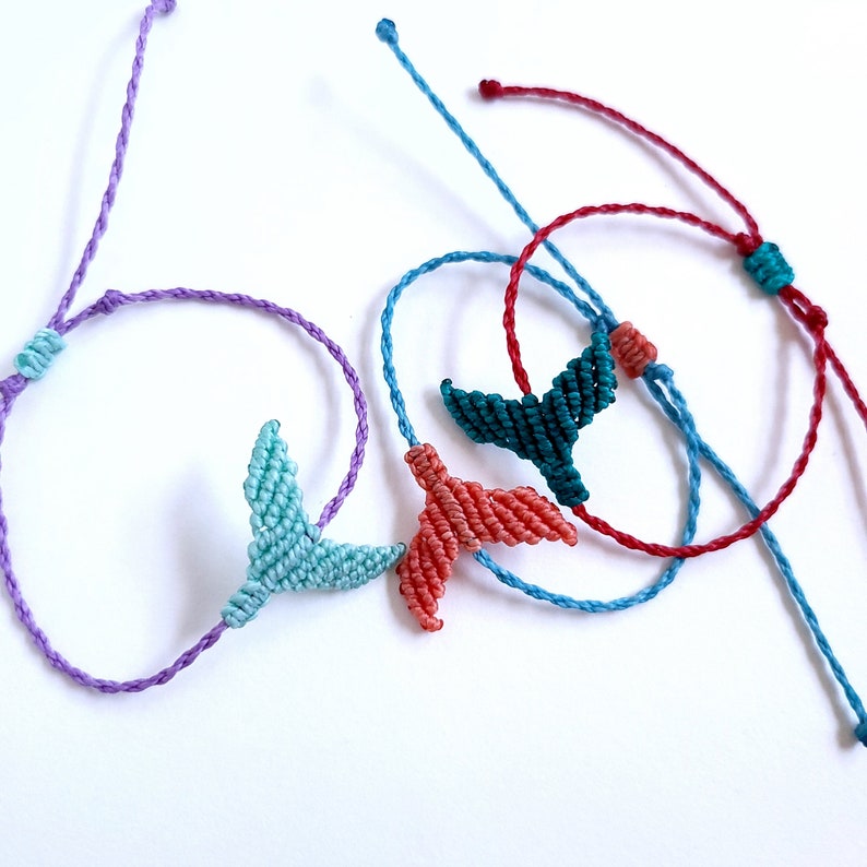 Macramé Mermaid Tail Custom Waterproof Adjustable Bracelet - Etsy