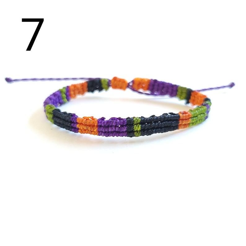 Assorted Color Block Waterproof Adjustable Macramé Bracelet - Etsy