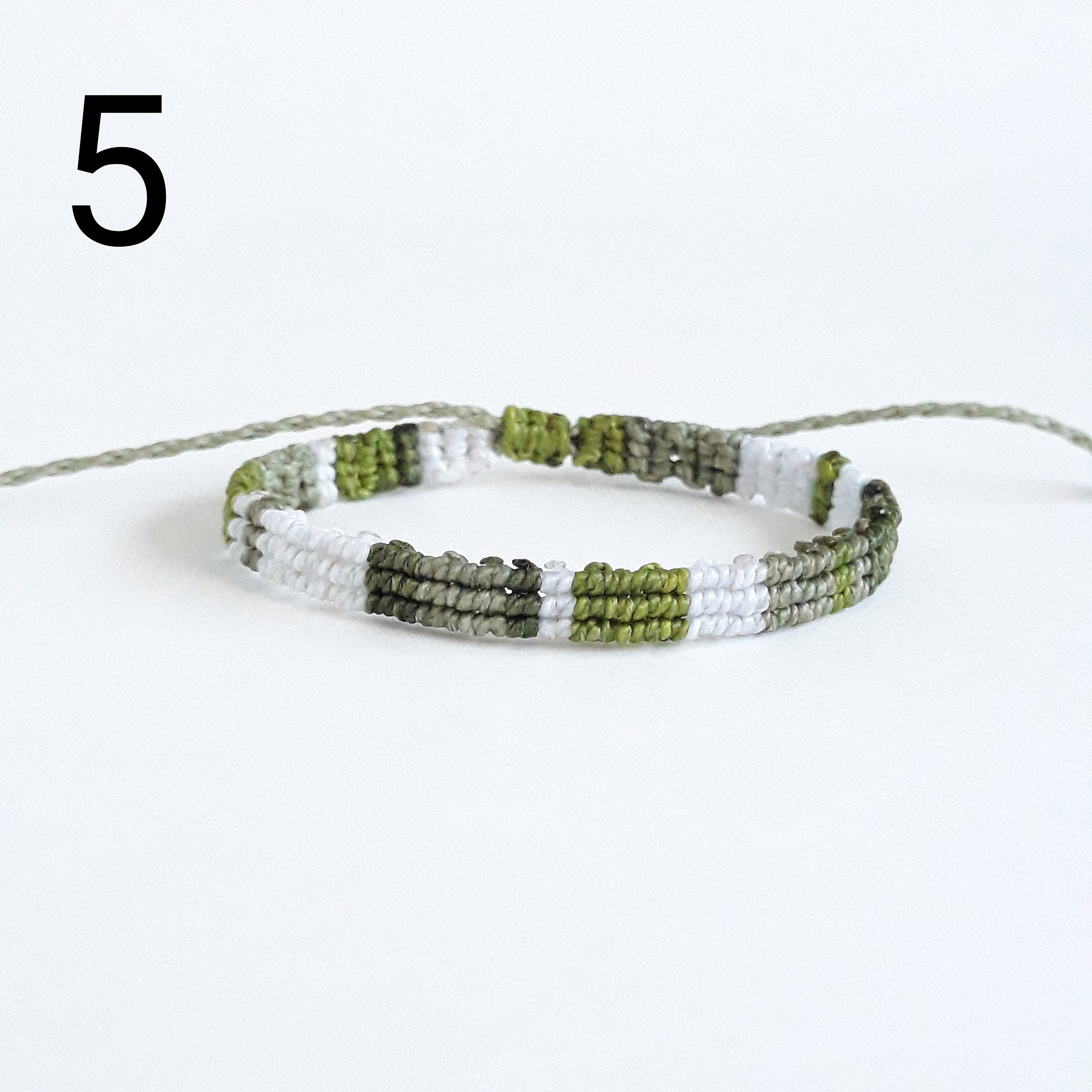 Assorted Color Block Waterproof Adjustable Macramé Bracelet - Etsy