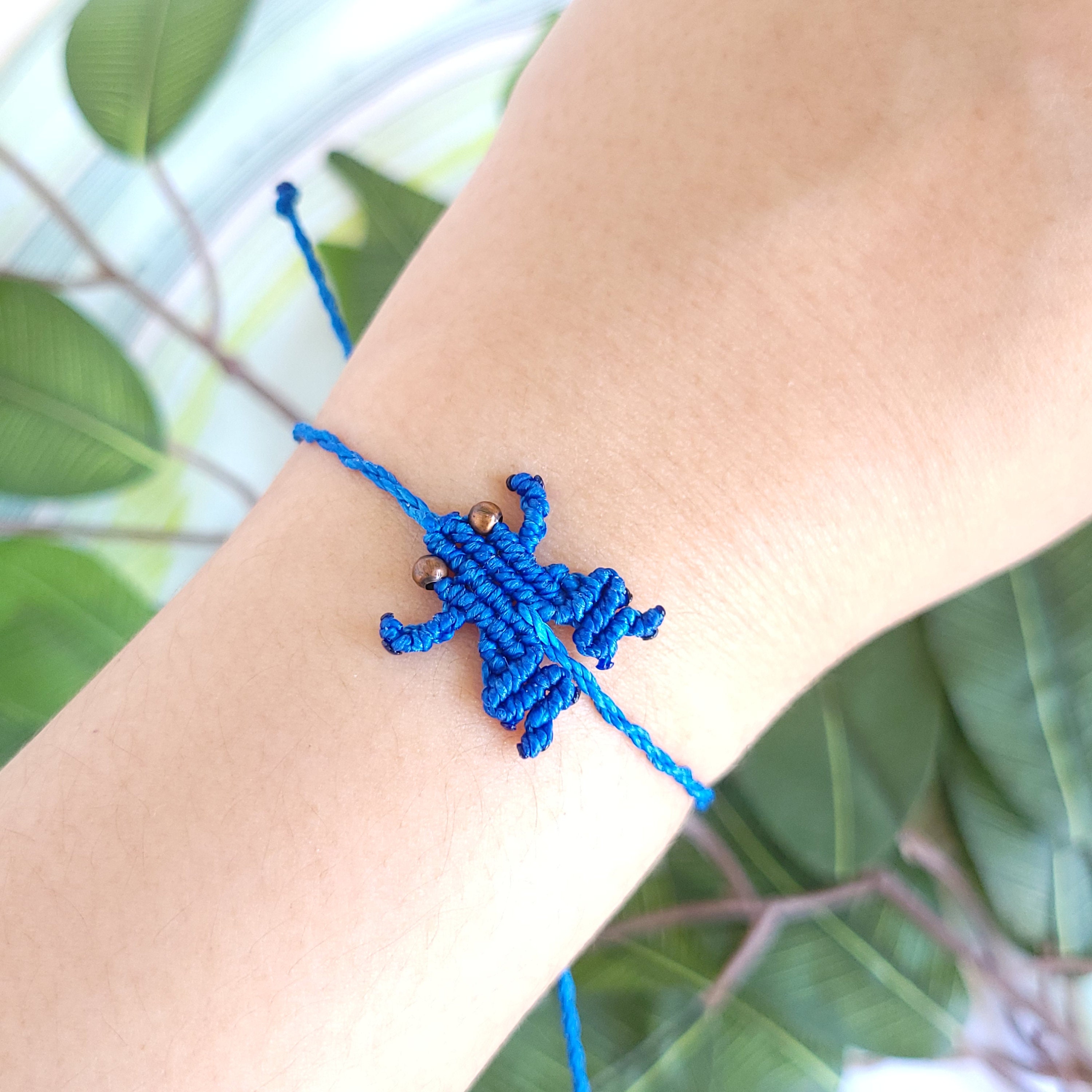 Macramé Frog Adjustable Waterproof Bracelet - Etsy