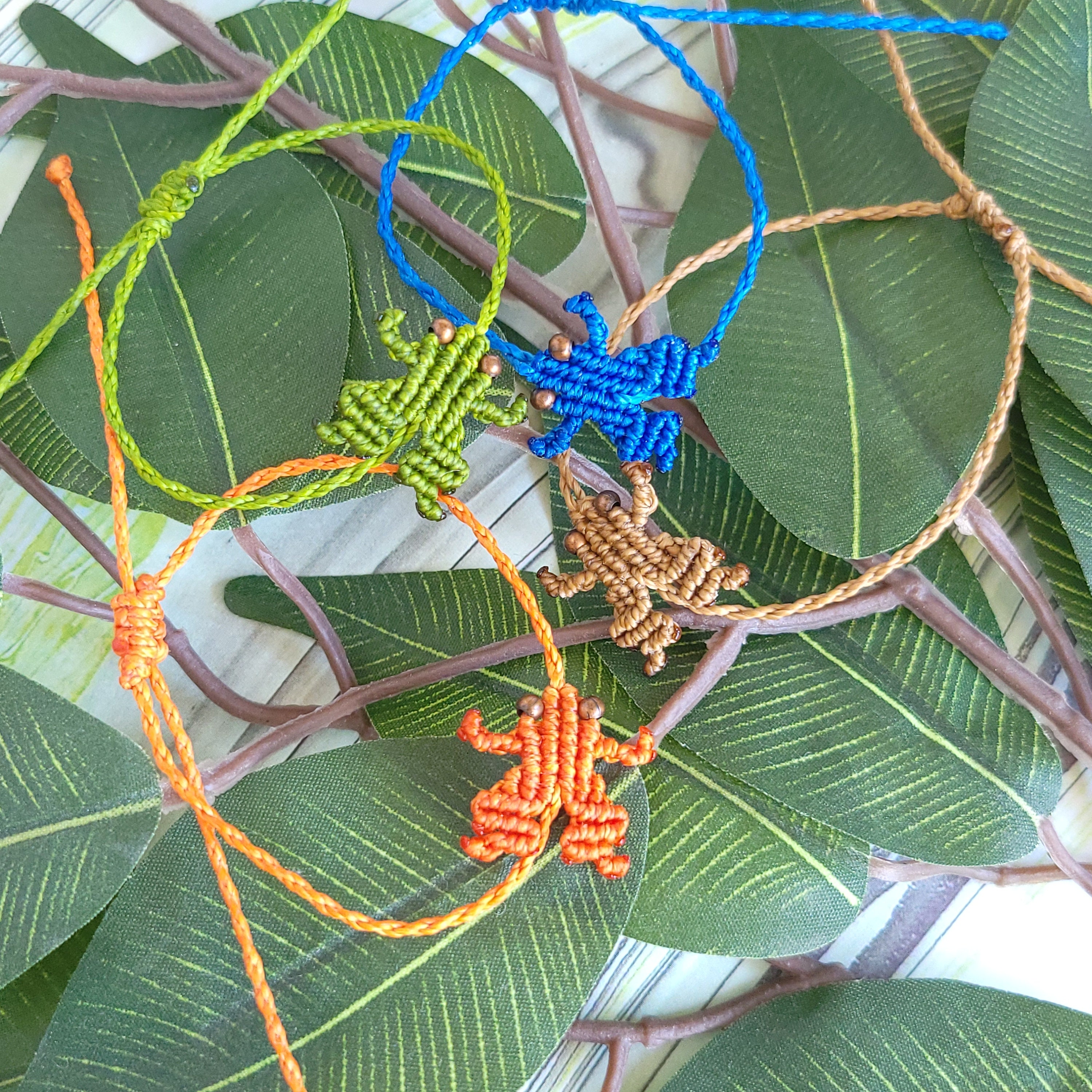 Macramé Frog Adjustable Waterproof Bracelet - Etsy