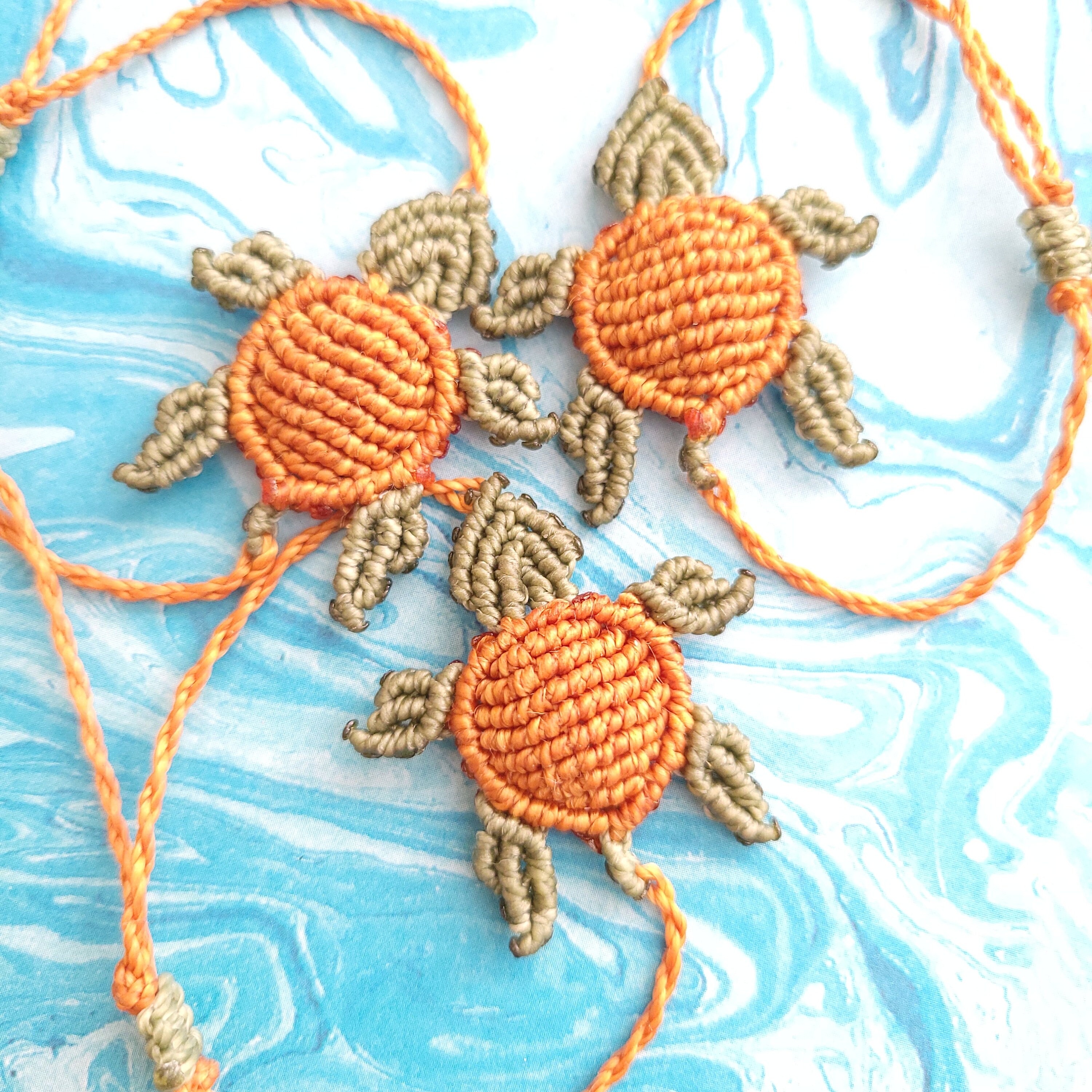 Macrame Sea Turtle Adjustable Waterproof Bracelet - Etsy