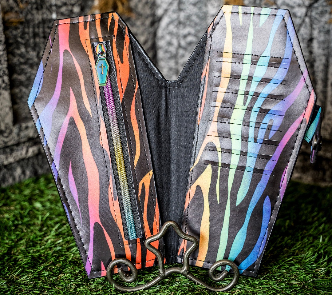 Rainbow Animal Stripes Coffin Clutch Wallet for Women, for Men, Cute ...