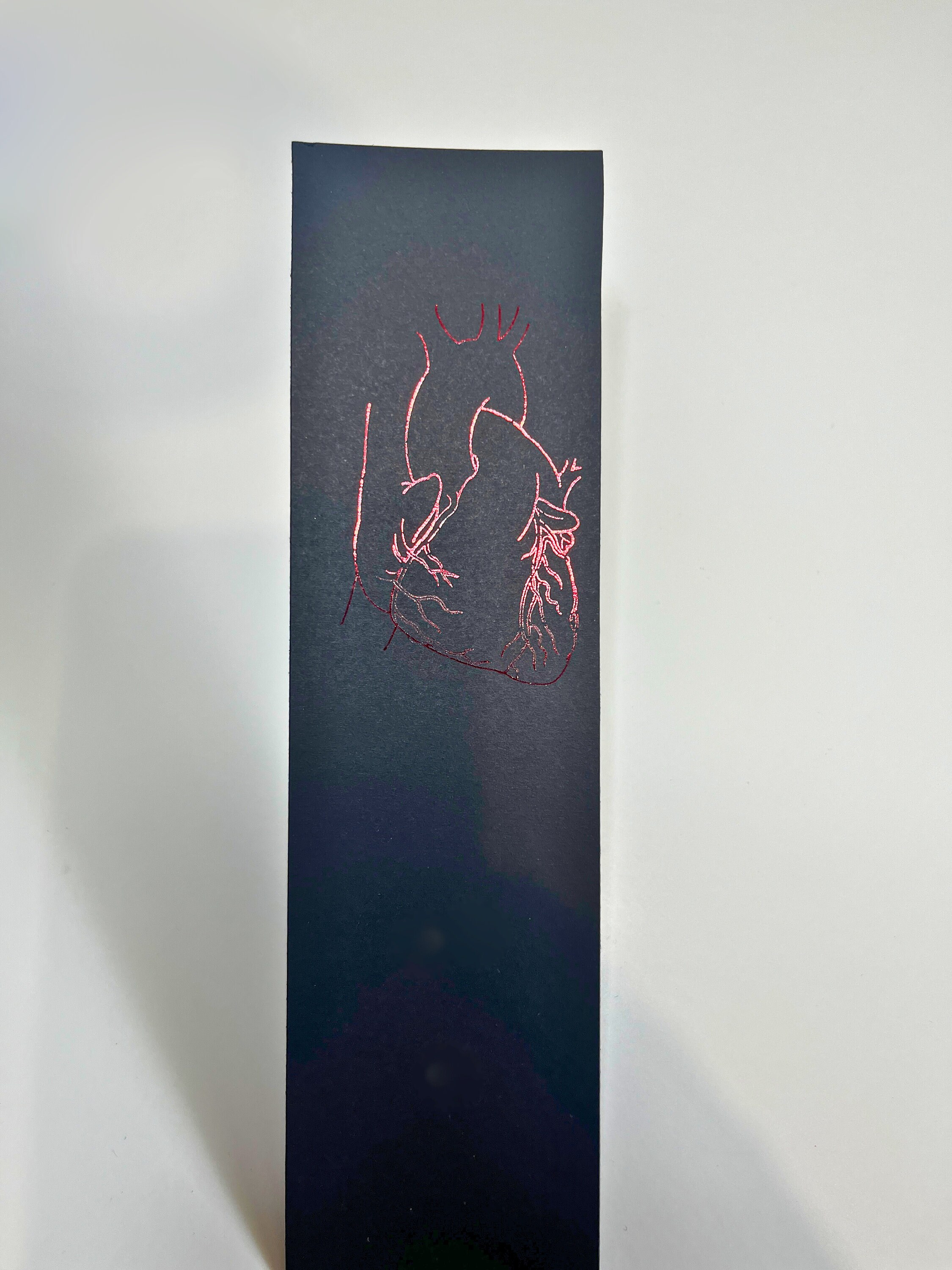 Anatomical Heart Foil Bookmark Unique Medical Student Gift, Intricate ...