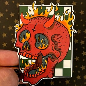 Demoncore | Weather Resistant -water Bottle Decal -skull Sticker ...