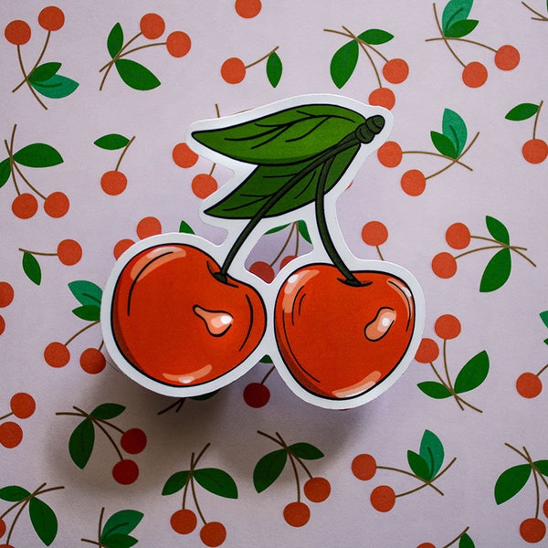 Cherry Sticker - Etsy