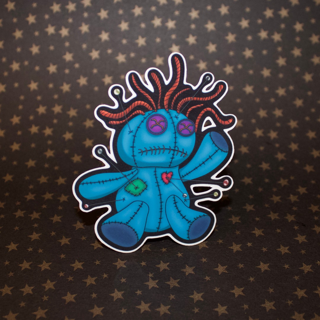 Voodoo Doll | Weather Resistant -water Bottle Decal -vinyl Sticker ...