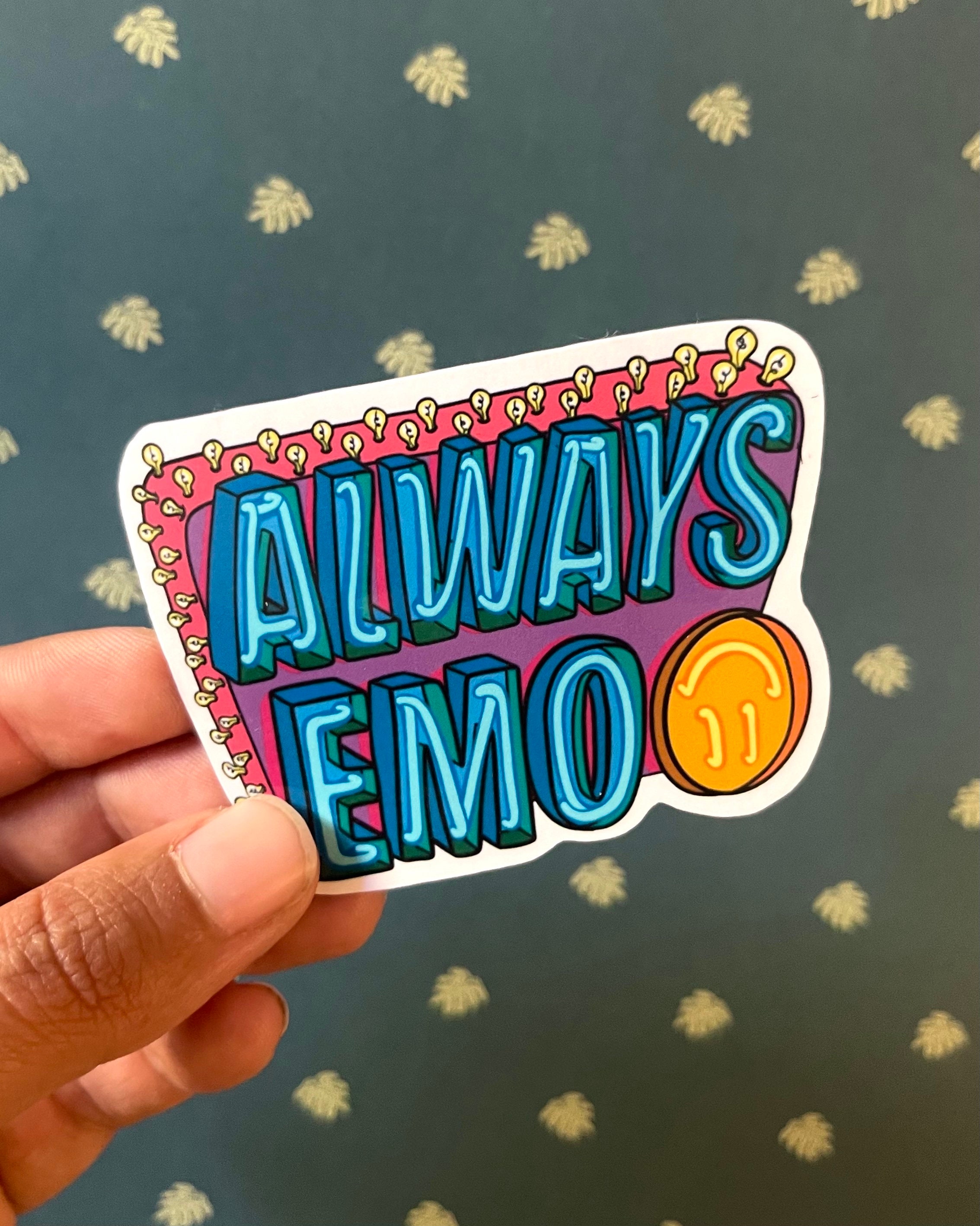 Always Emo | Weather Resistant -water Bottle Decal -vinyl Sticker ...