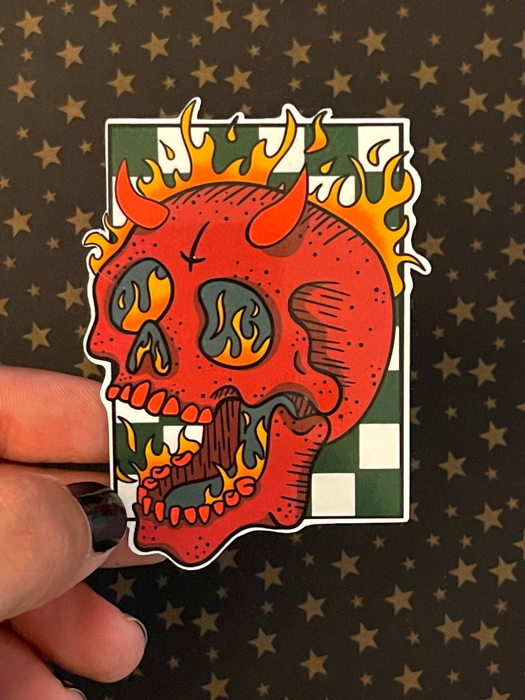 Demoncore | Weather Resistant -water Bottle Decal -skull Sticker ...