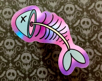 Fish, Dead Fish, Fish Bones, Decal, Car Decal, Laptop Decal, Yeti Decal ...