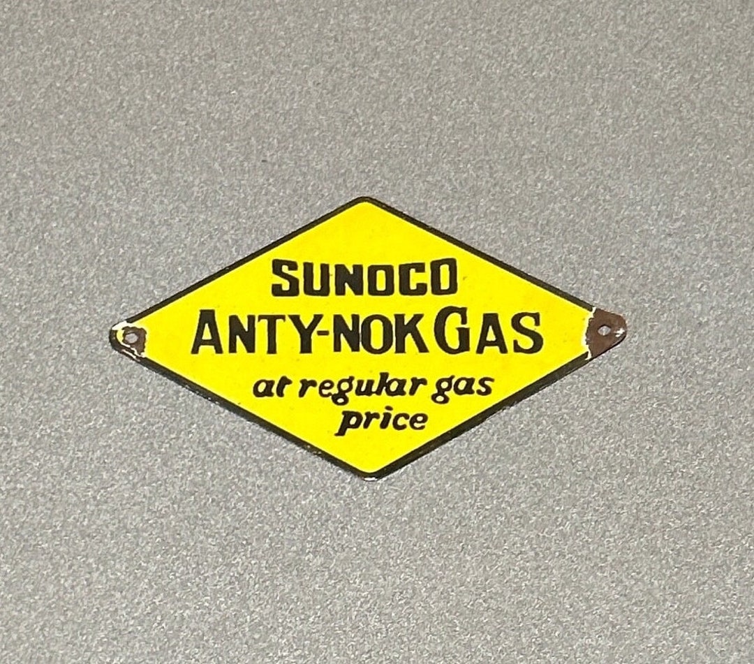 VINTAGE SUNOCO Porcelain Sign Car Oil Gas Truck - Etsy